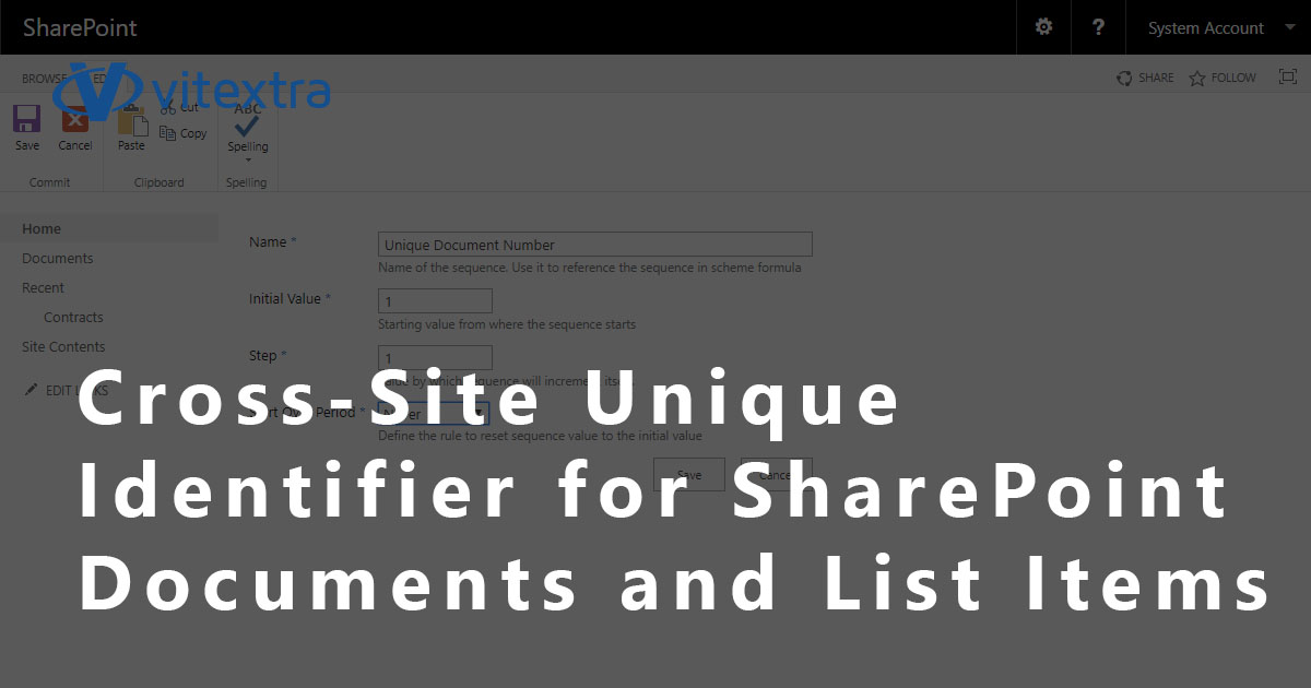 Cross-Site Unique Identifier for SharePoint Documents and List Items - Vitextra